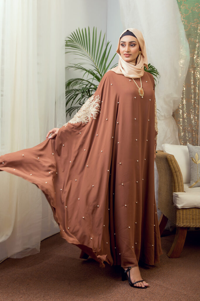 Lulu Cape Gown - Coffee - Tahoor