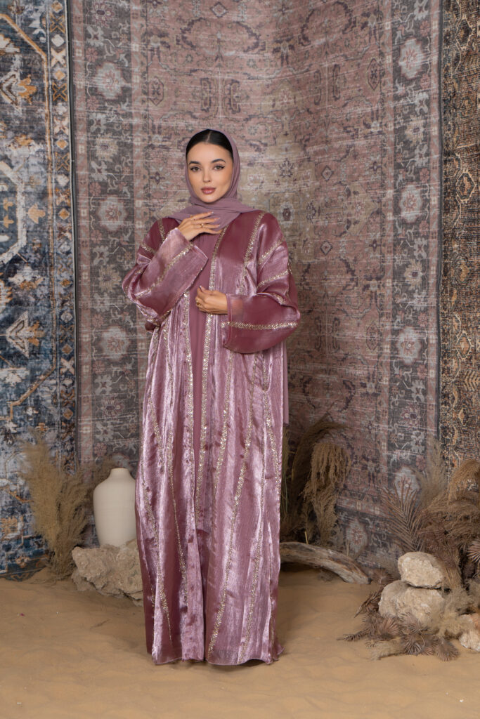 Regan Abaya Set-Mauve - Tahoor